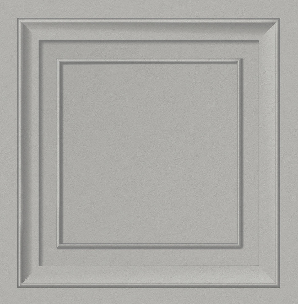 Distinctive Grey Square Panel Wallpaper, Bolt - Transitional ...