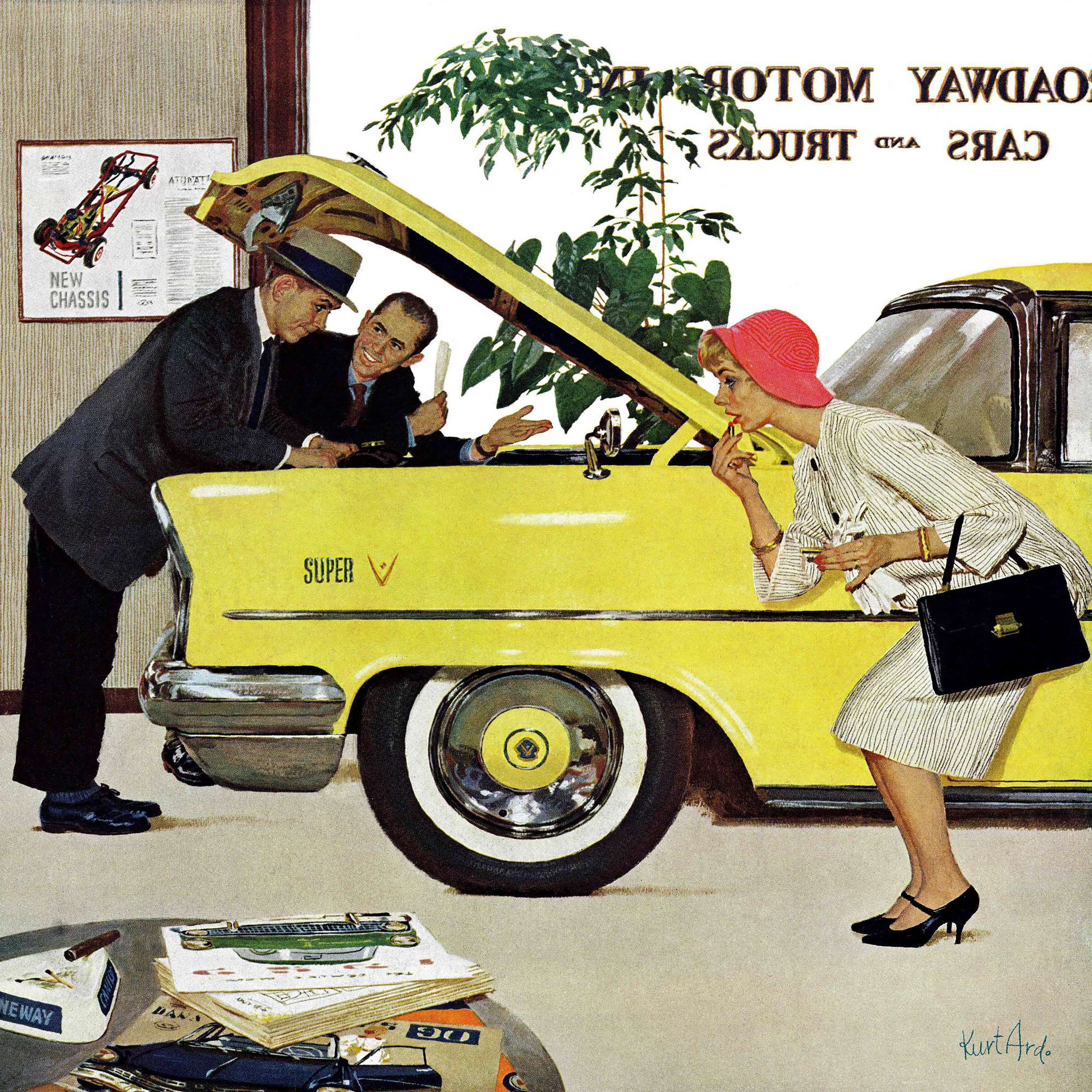 "Checking it Out" Painting Print on Canvas by Kurt Ard, 24"x24 ...