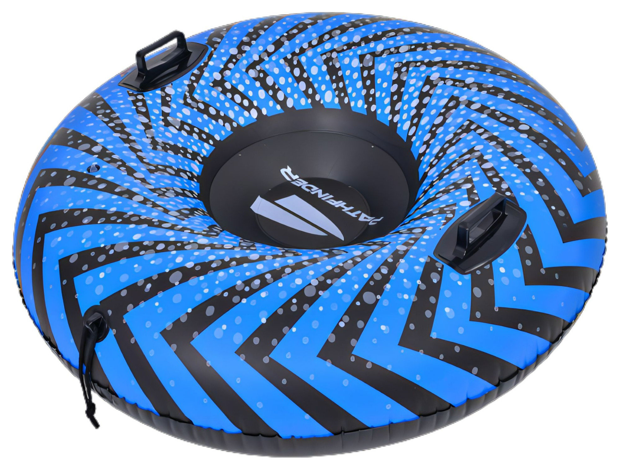 37" Blue and Black Inflatable Ride-On Pool Float or Snow Tube - Modern ...