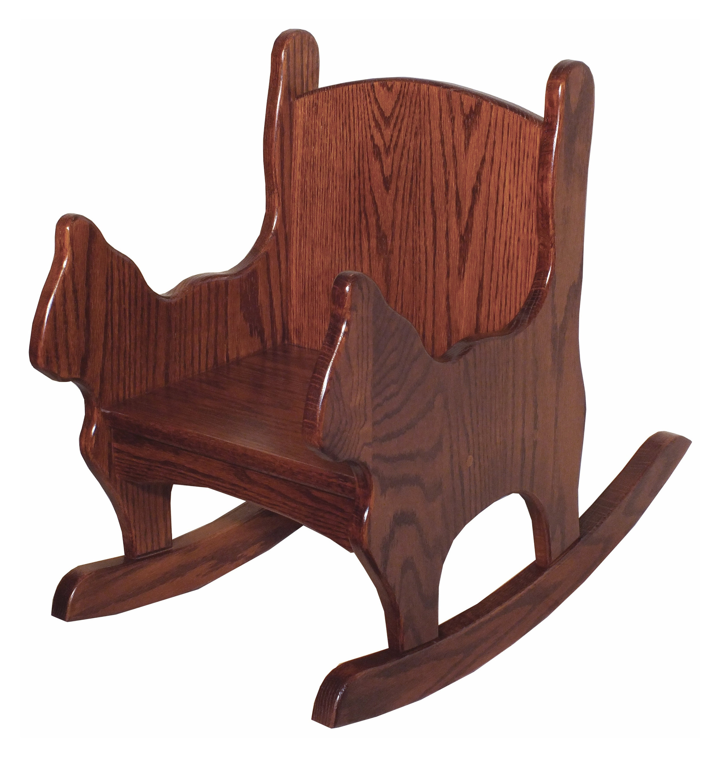 Amish Made Oak Child's Cat Shaped Rocker - Transitional - Kids Chairs ...