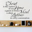 Decal Vinyl Wall Sticker Christ A Silent Listener To Every Conversation ...