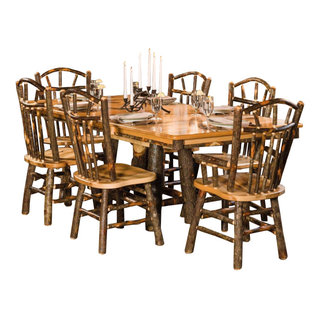 Hickory Log Trestle Dining Set - Rustic - Dining Sets - by Furniture ...