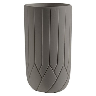 Atipico Frattali Large Ceramic Vase, Beige Gray - Contemporary - Vases ...
