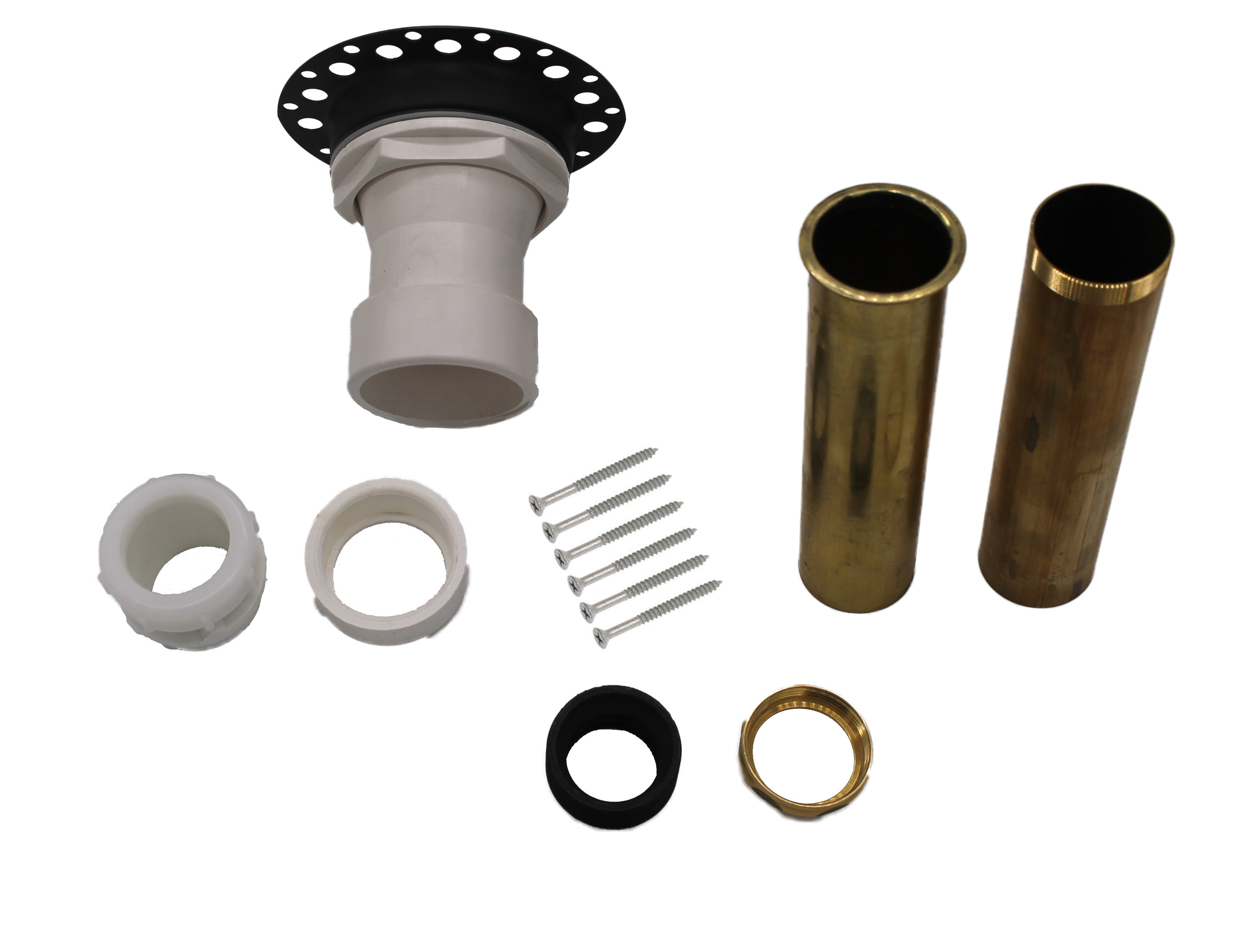 Westbrass Island Drain Assembly 2x1-1/2 In. Adapter PVC Black TC3P ...