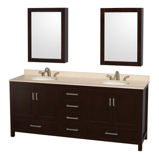 Wyndham WCS141480DESIVUNOMED Espresso Finish 80 Inch Double Bathroom ...