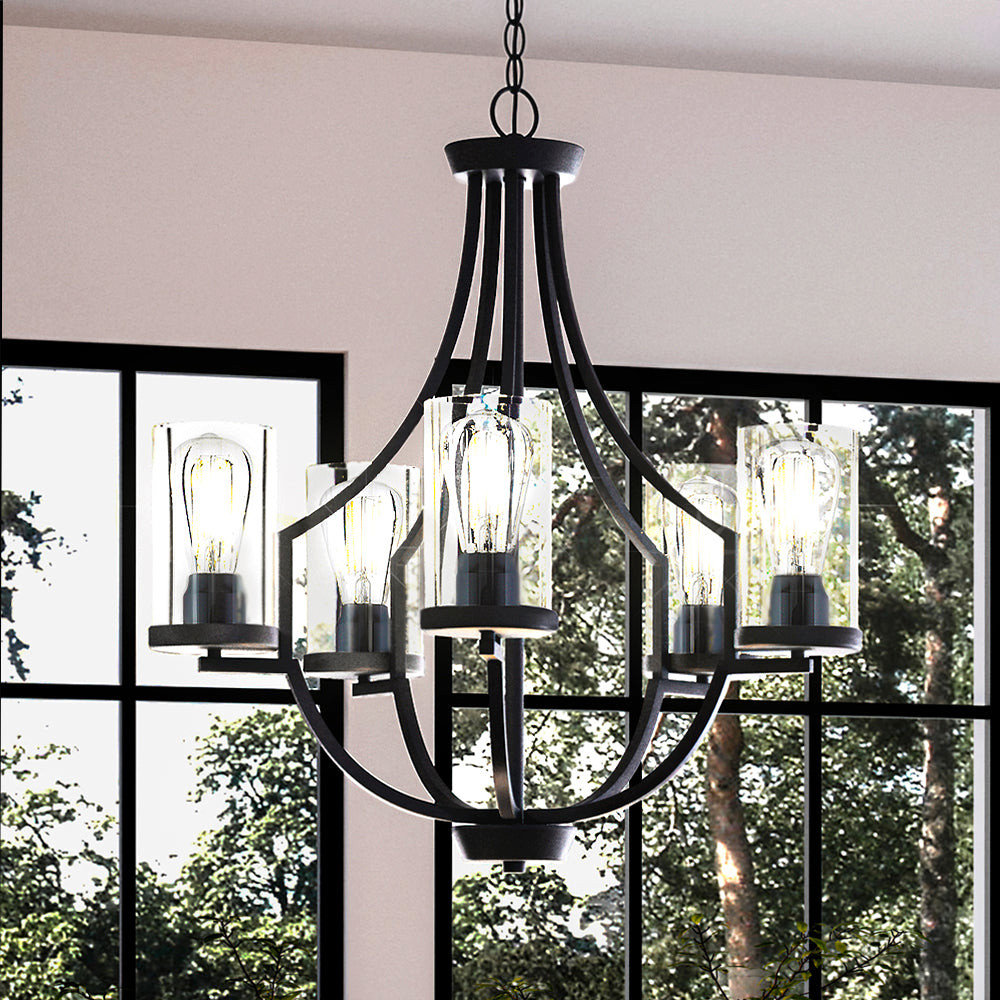 Luxury Contemporary Chandelier, Midnight Black - Transitional ...