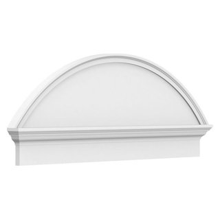 Segment Arch Smooth Architectural Grade PVC Pediment, 46"W x 18-3/8"H x ...