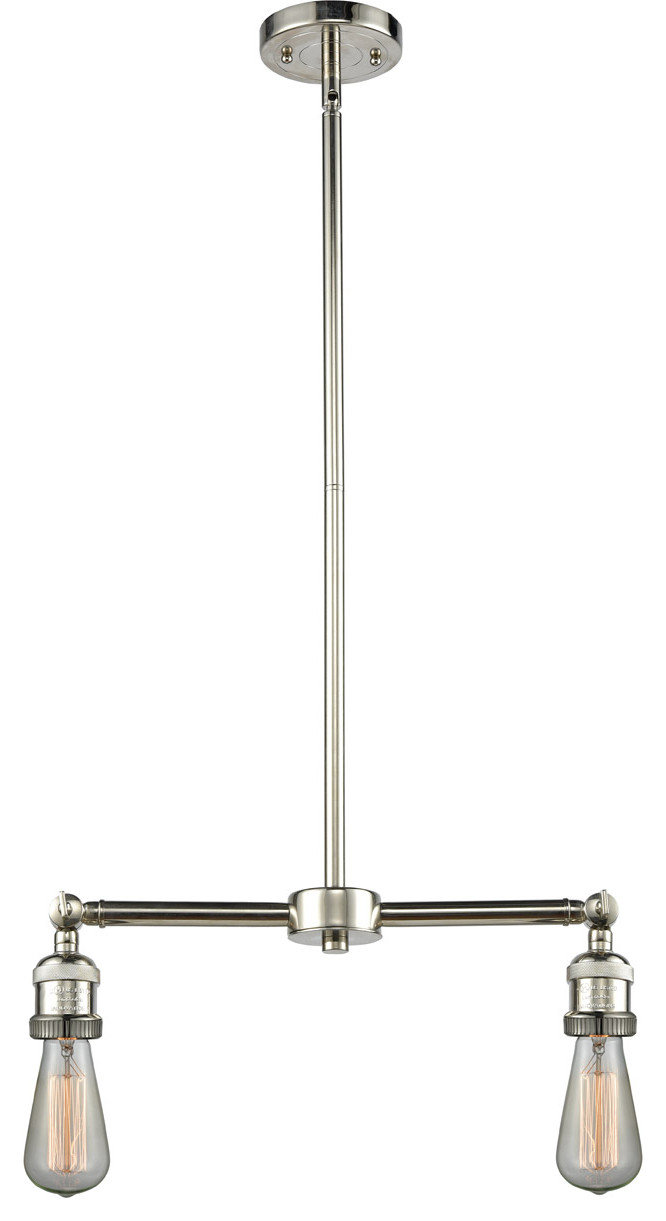 Franklin Restoration Bare Bulb 2 Light Island Light, Polished Nickel ...