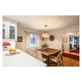 Blue and White Kitchen and converted Breezeway - Transitional - Dining ...