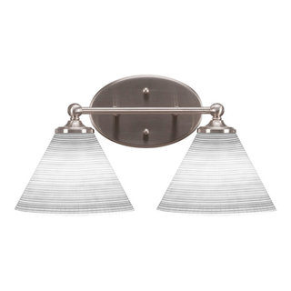 Capri 2-Light Bath Bar, Brushed Nickel/White Matrix - Transitional ...