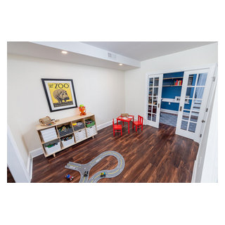 Center City Rowhome Basement Conversion - Modern - Basement ...