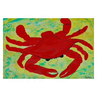Sea Life Coastal Art Indoor/Outdoor Floor Mat, 36"x60" - Beach Style ...