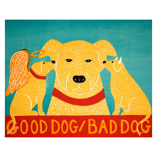 Good Dog/Bad Dog Giclee Print, Large - Contemporary - Prints And ...
