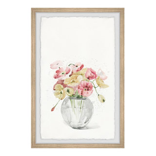 "Chromatic Blooms" Framed Painting Print, 8"x12", 8"x12" - Contemporary ...