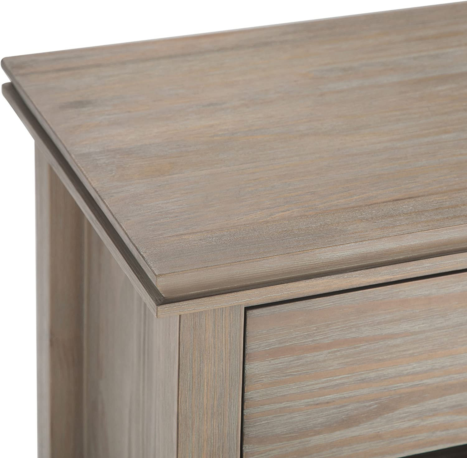 Side Table, 2 Shelves & Drawer With Rectangular Knob - Farmhouse - Side ...