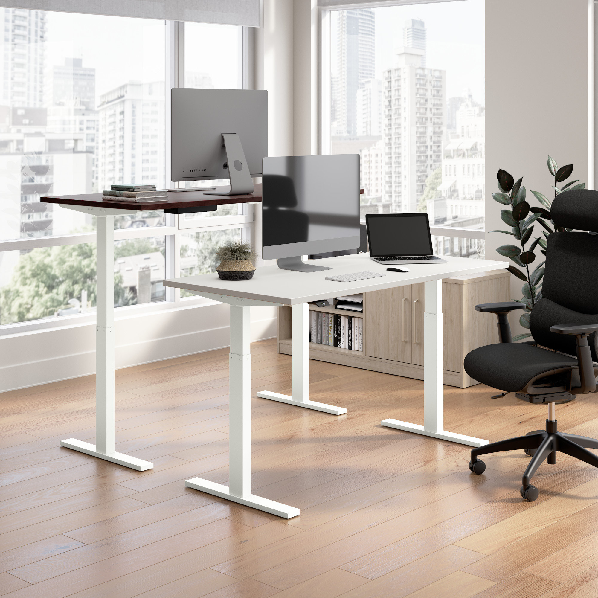 Move 60 Series 72W Adjustable Standing Desk in Hansen Cherry ...