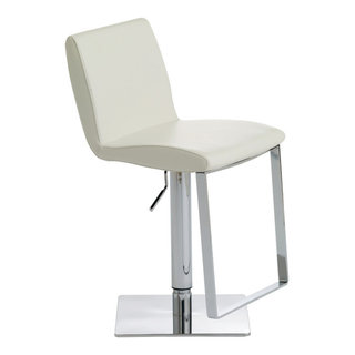 Lewis Brushed Adjustable Stool - Modern - Bar Stools And Counter Stools ...