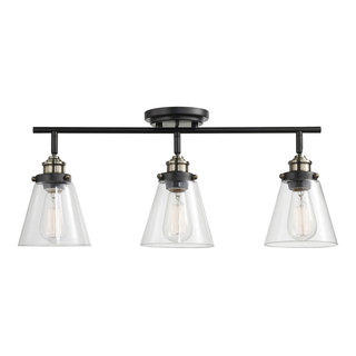 Jackson 3-Light Dark Bronze Track Kit With Antique Brass Accents ...