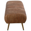 Endora Bench Open Road Brown Leather - Midcentury - Upholstered Benches ...