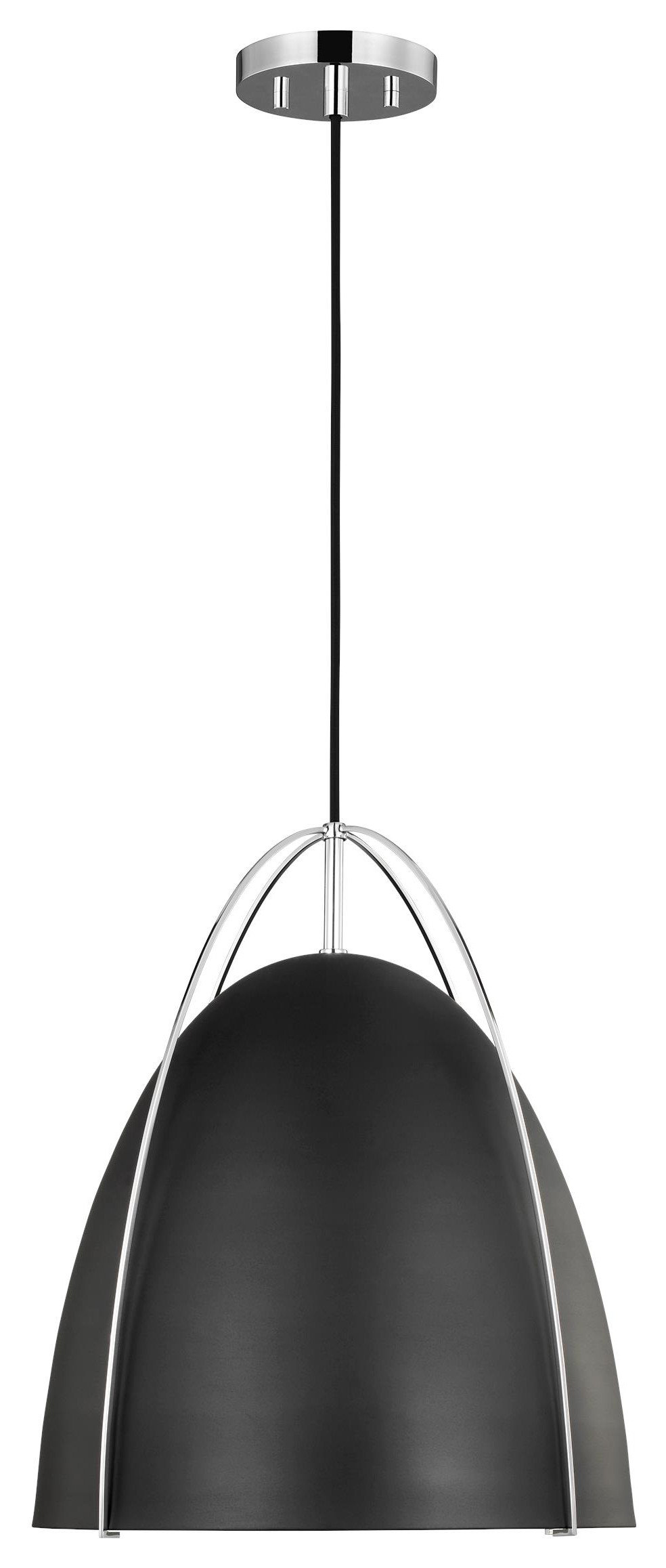 Norman Large One Light Pendant, Chrome - Transitional - Pendant ...