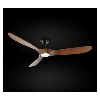 Vintage Rustic Propeller Wood Ceiling Fan - Includes integrated LED ...