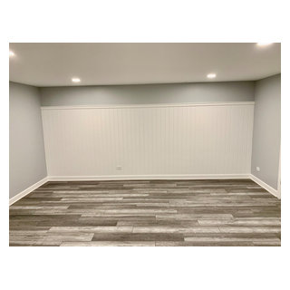 Modern Grey Basement Remodel - Modern - Basement - Chicago - by D ...