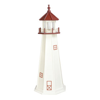 Marblehead Hybrid Lighthouse, 5 Foot - Beach Style - Garden Statues And ...