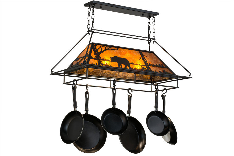 39L Bear at Lake Pot Rack - Rustic - Pot Racks And Accessories - by ...
