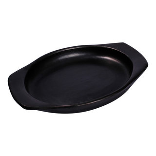 Ancient Cookware, Chamba Clay Oval Serving Dish, 8.7x13x1.8 ...