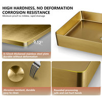 Rectangle Stainless Steel Modern Bathroom Sink - Contemporary ...