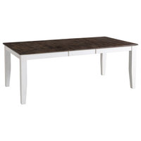 Kona 42 x 60-78" Dining Table, Grey and White - Transitional - Dining ...