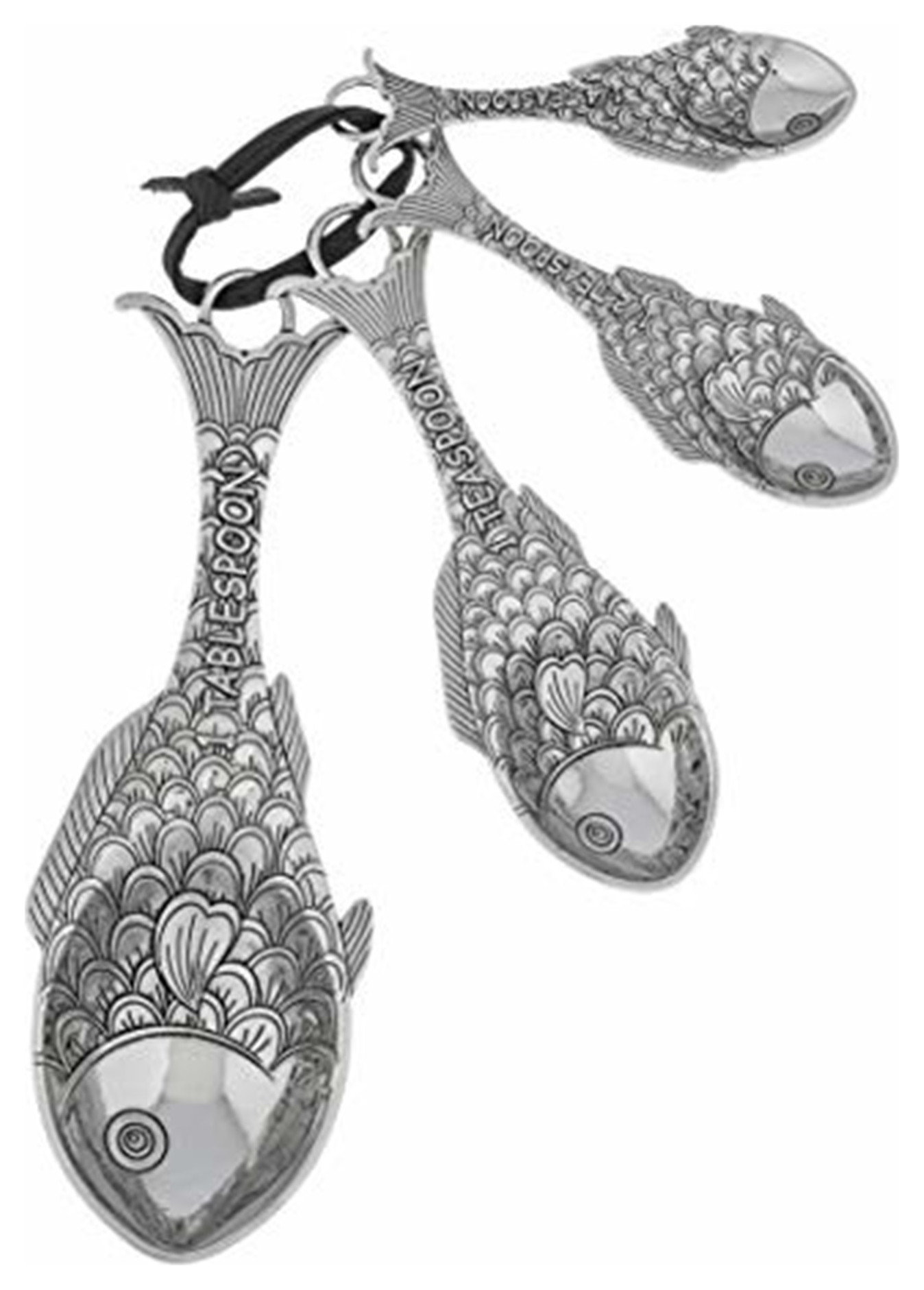 Ganz 4-Piece Zinc Alloy Measuring Spoon Set For Kitchen, Fish - Beach ...