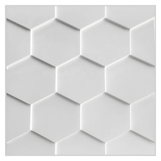 White Honeycomb 3D Wall Panels - Modern - Wall Panels - by Dundee Deco ...