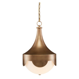 Antique Brass LED Pendant from the Pasha Collection, 14.250 ...