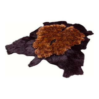 Layered Soft Faux Animal Pelt Carpet, 5'x6' - Contemporary - Novelty ...