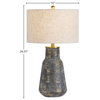 Trinity 28" Urn Table Lamp With Linen Drum Shade, Gray - Farmhouse ...
