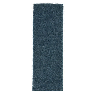 Nourison Malibu Shag Msg01 Geometric Rug, Blue, less than 3' wide ...