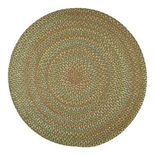 Rhody Rug Cypress Rug, Olive, 6' Round, 6' Round - Area Rugs - by Bison ...