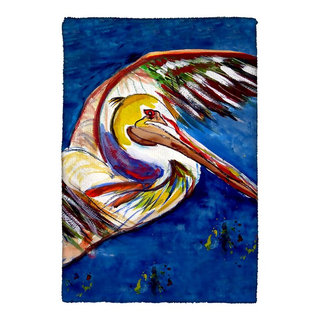 Betsy Drake Pelican Wing Kitchen Towel, One Size - Beach Style - Dish ...