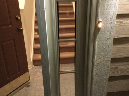 Keyhole Glass Panel by Front Door