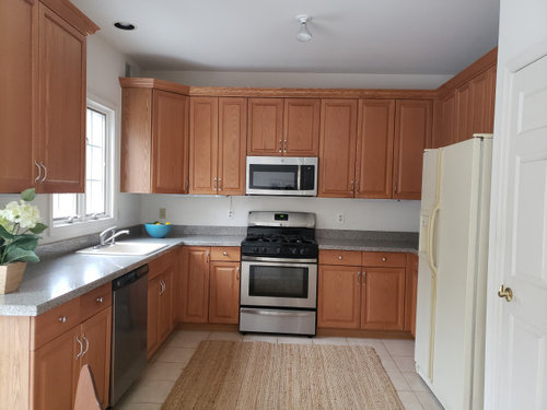 bland kitchen cabinets new home