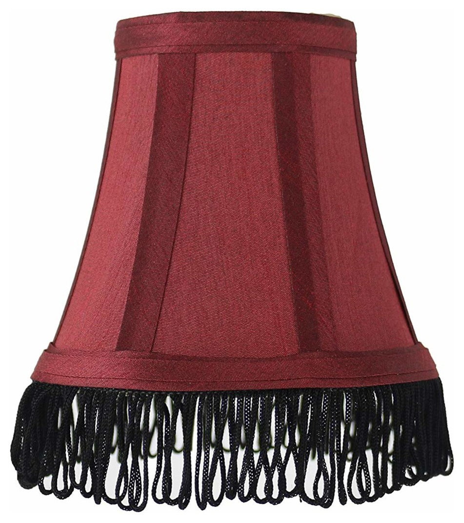 Silk Bell With Fringe Chandelier Lamp Shade, 3x5x4.5", Single ...