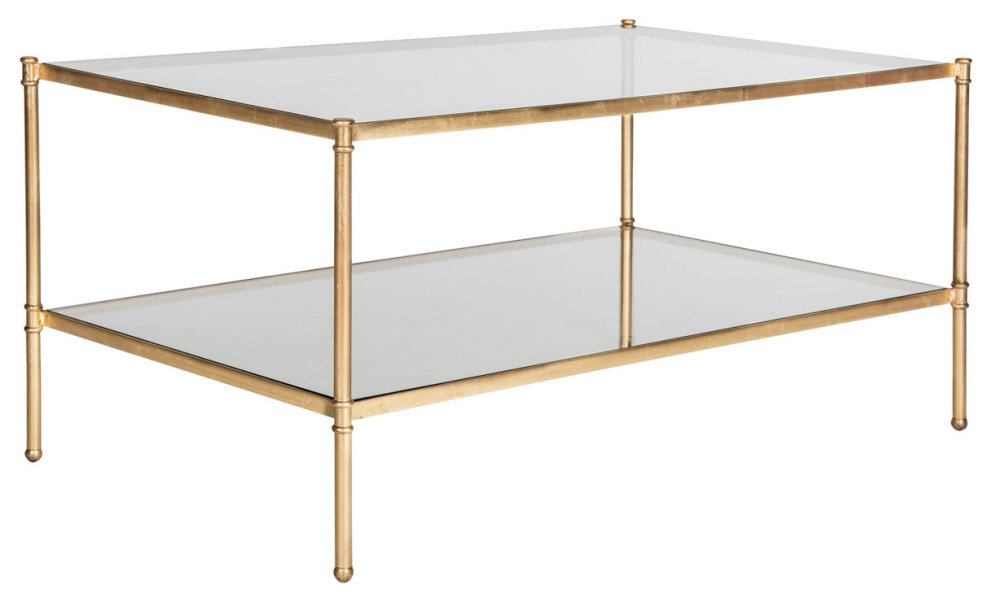 Lucy Coffee Table Antique Gold Leaf - Contemporary - Coffee Tables - by ...