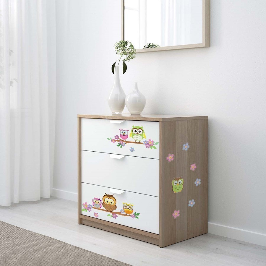 Walplus Owl Flower Tree Wall Sticker - Contemporary - Kids Wall Decor ...