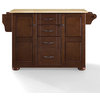 Eleanor Wood Top Kitchen Island Mahogany/Natural - Traditional ...