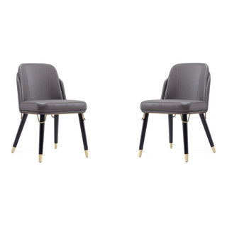 Estelle Dining Chair, Cream and Black, Set of 2 - Modern - Dining ...