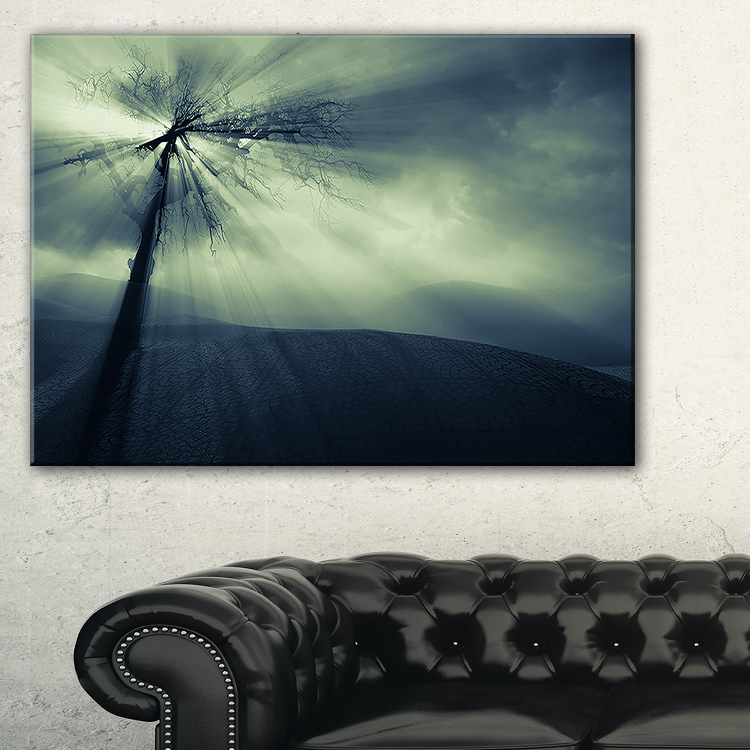 "Lifeless Tree in The Mysterious Land" Modern Wall Art, 32"x16 ...