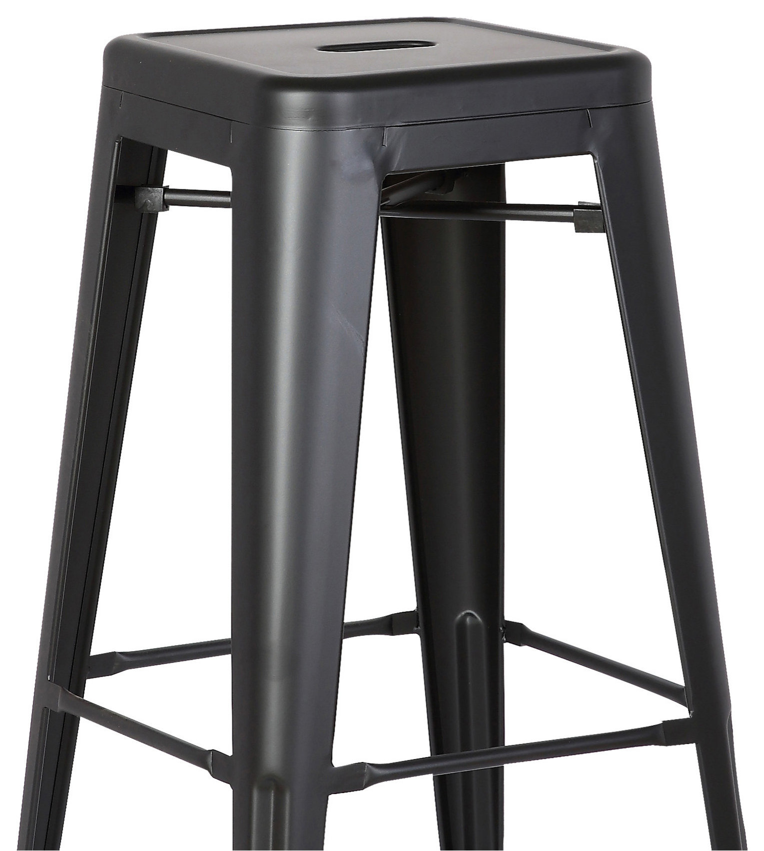 Square Wooden Counter Stool with Metal Peg Legs, Set of 2, Distressed ...