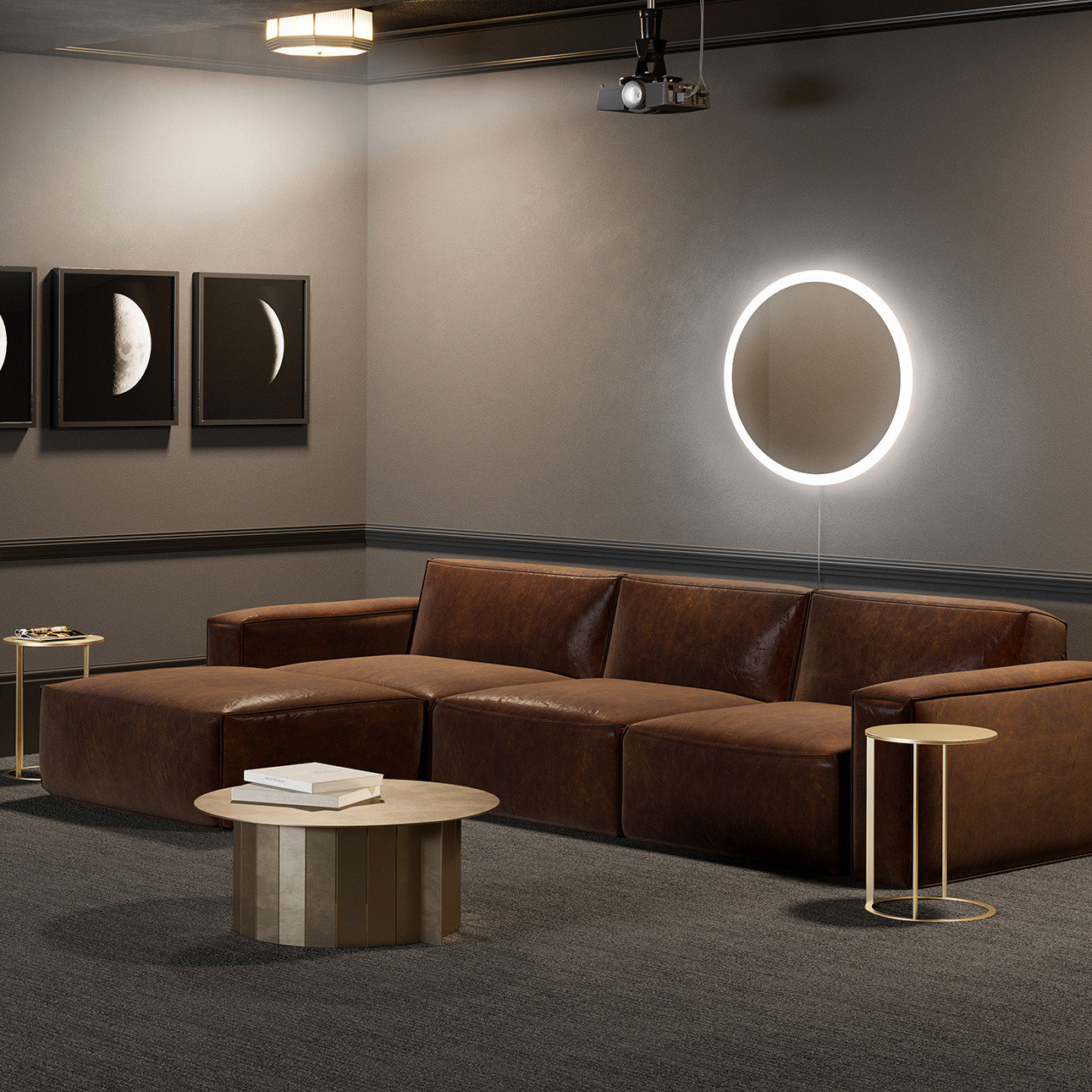 Super Star Round LED Mirror, 30" Round, Chrome - Modern - Wall Mirrors ...