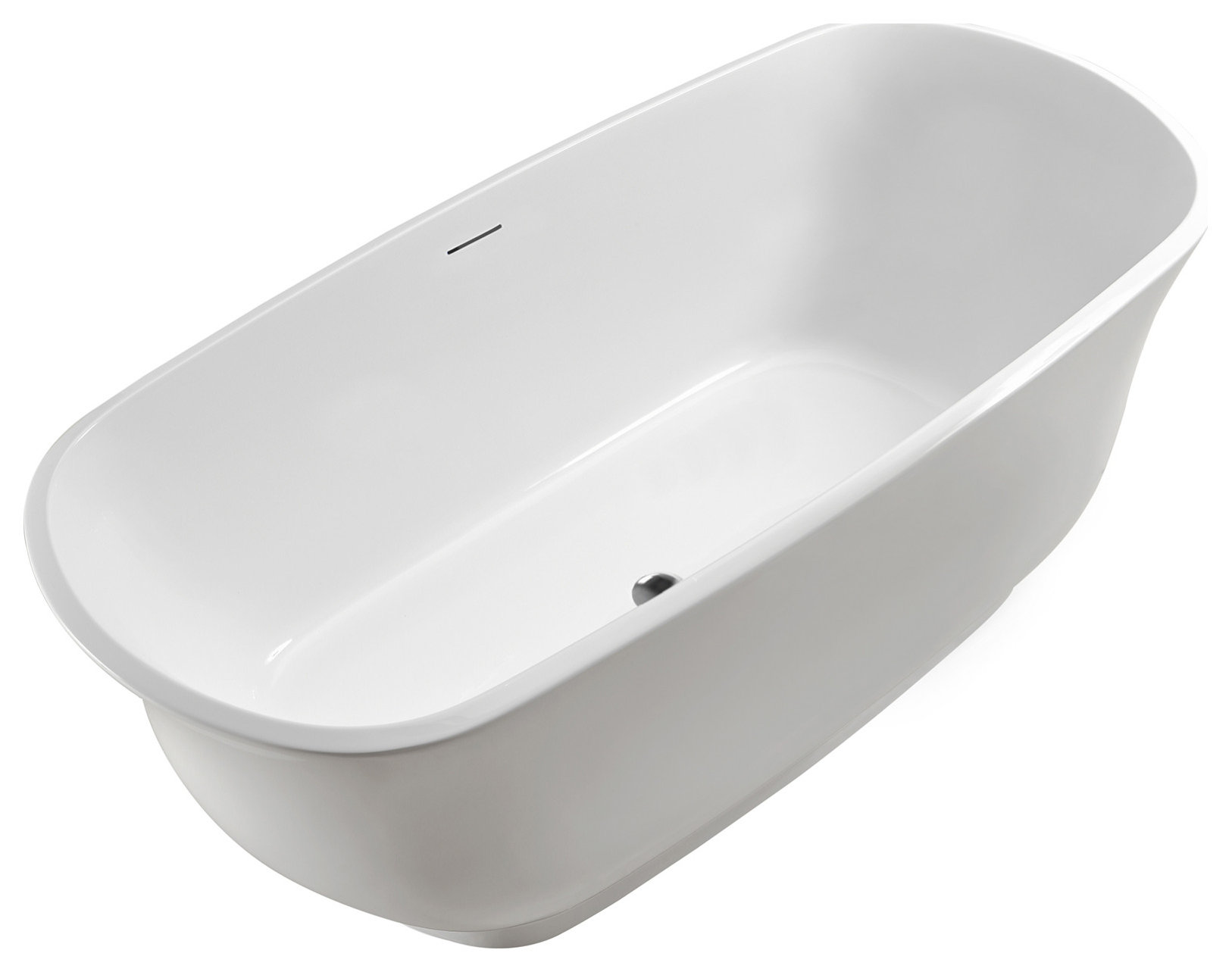 59'' Streamline NPT9670CH Freestanding Tub With Internal Drain ...